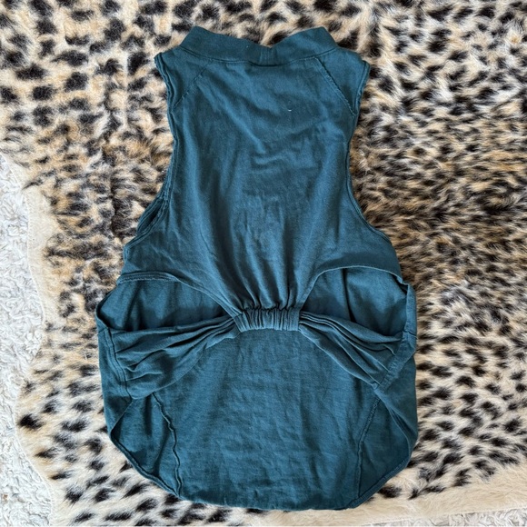 Free People | Tops | Free People Dark Teal Twist Open Back Tank Top ...